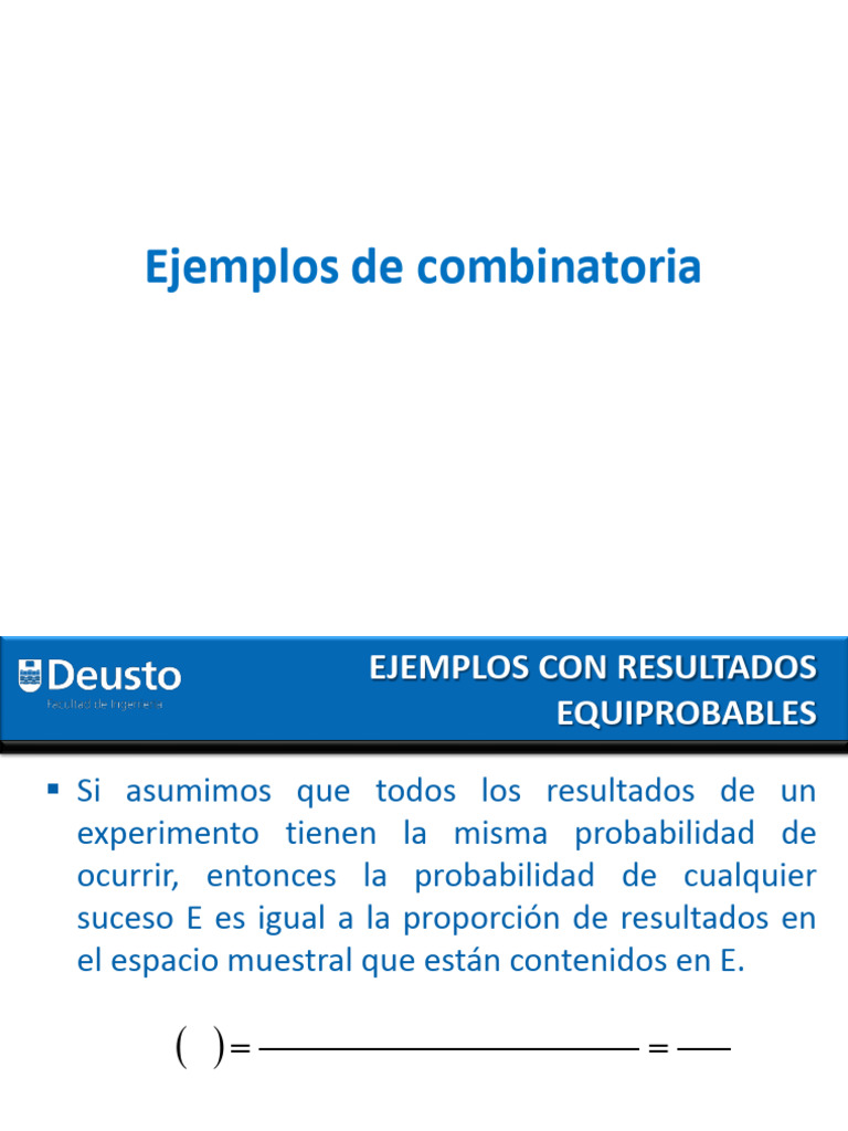 TEMA 2 Combinatoria | PDF | Permutación | Muestreo (Estadísticas)