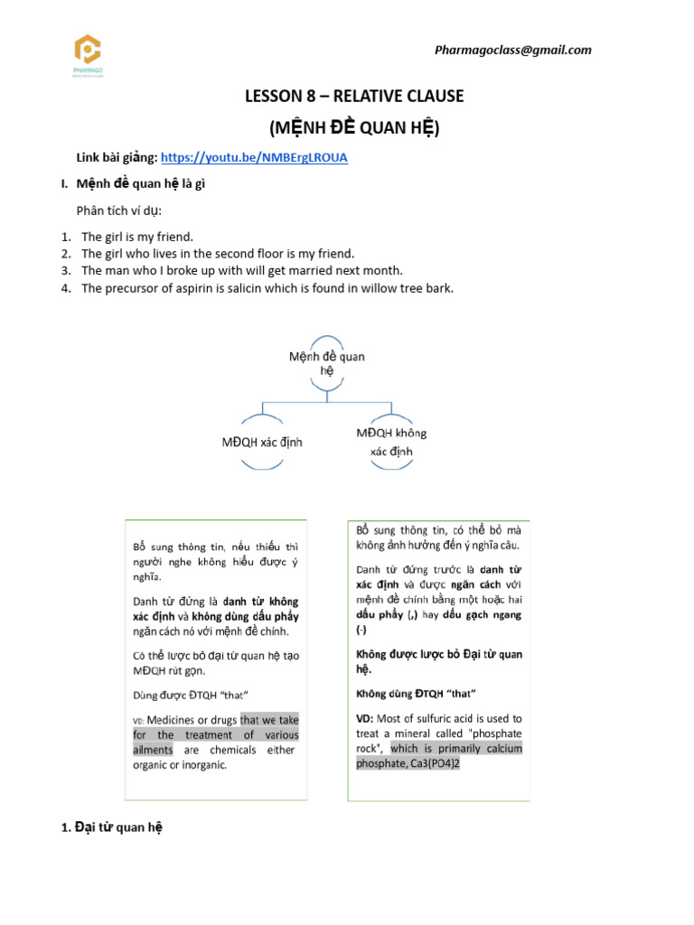 Lesson 8 - Relative Clause | PDF