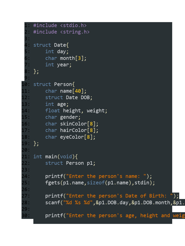 Struct Practice | PDF