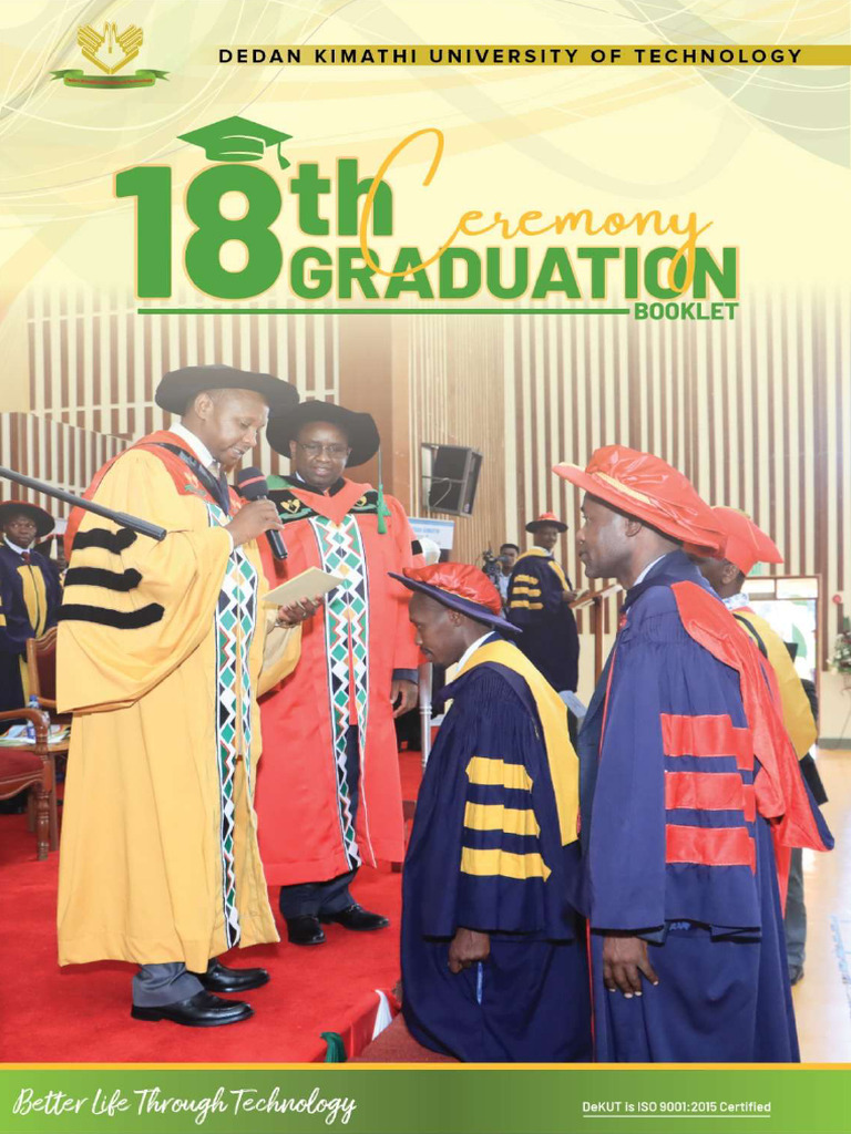 DeKUT 18th Graduation Ceremony 2025 | PDF | Academic Degree | Engineering