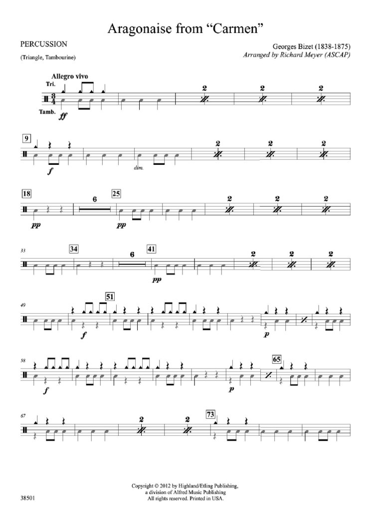 Percusion Timpani. Aragonaise | PDF
