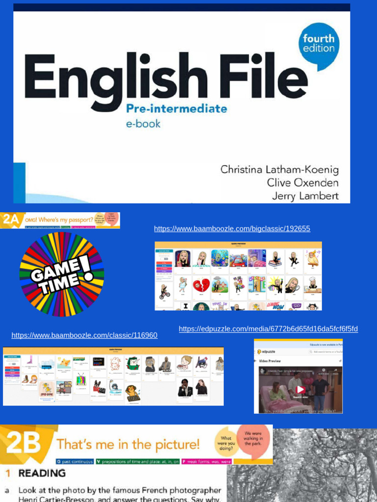 English File Pre - Int SB Lessons 2B+WB | PDF