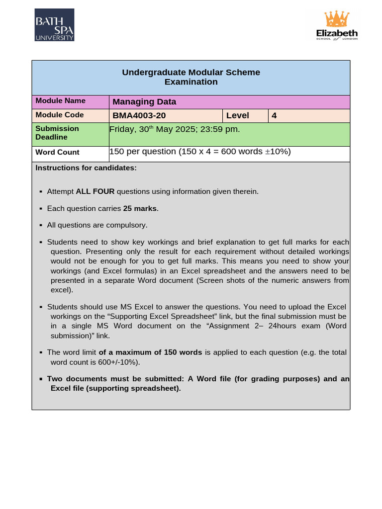 Managing Data Openbook Exam May 30, 2025 | PDF | Nestlé | Net Present Value
