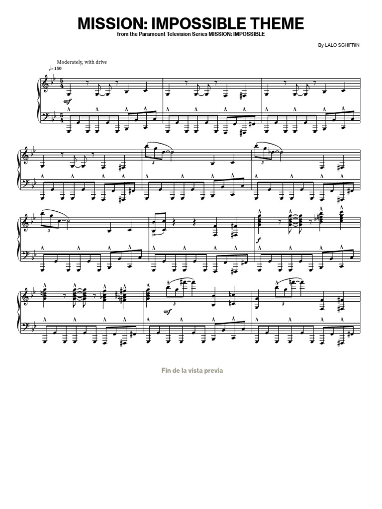 Mission: Impossible Theme Sheet Music | PDF