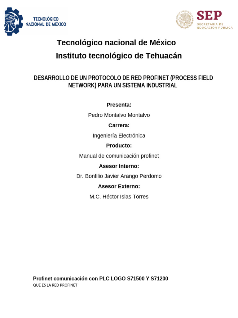 Manual Profinet | PDF | Dirección IP | Variable (informática)