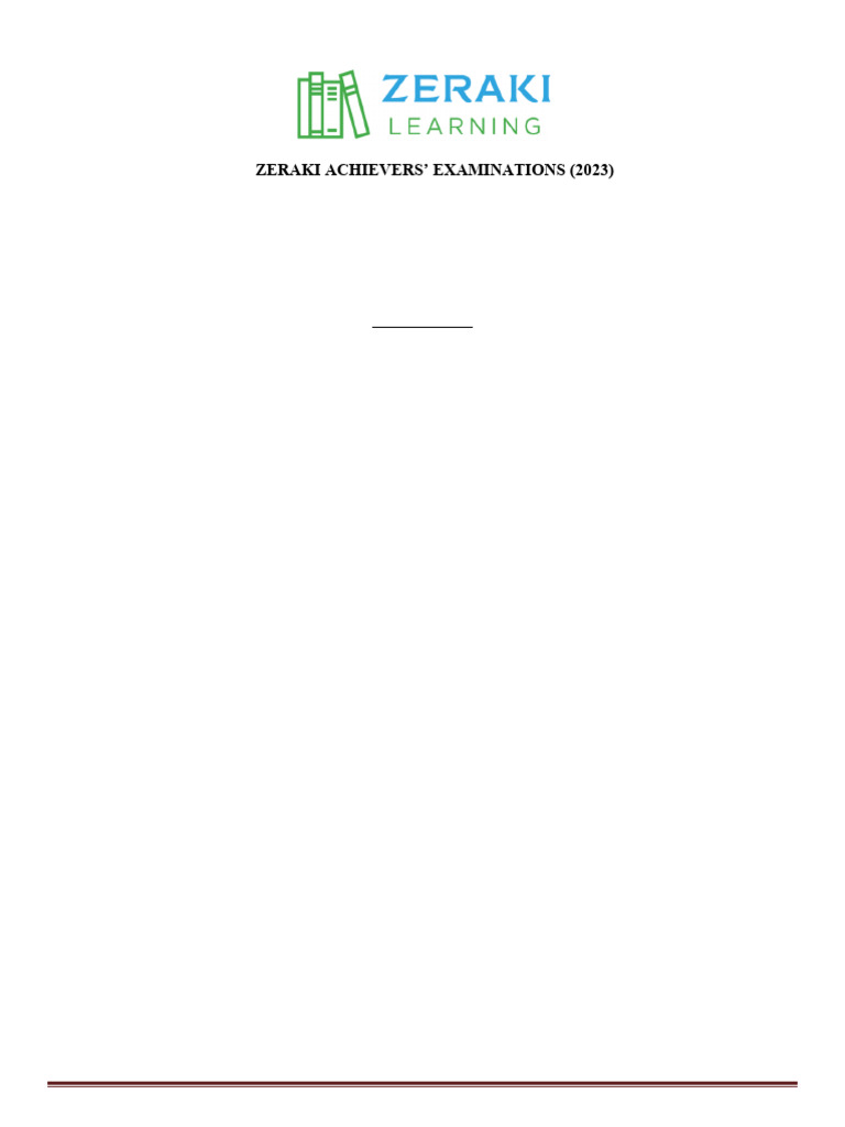 Kiswahili Form 2 Marking Scheme Zeraki Achievers 10.0 July 2023 | PDF