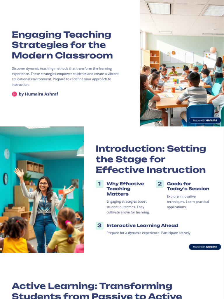 Engaging Teaching Strategies For The Modern Classroom | PDF | Learning ...