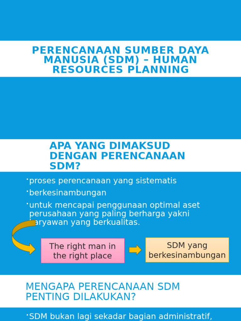Perencanaan SDM: Strategi dan Pentingnya | PDF