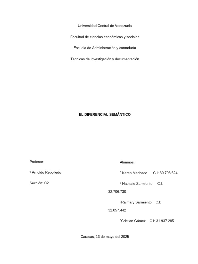 El Diferencial Semantico | PDF | Desorden bipolar | Datos