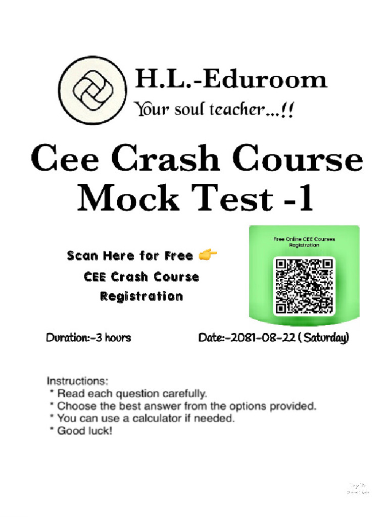 2081-08-22 CEE Crash Courses PDF | PDF | Methyl Group | Salt (Chemistry)