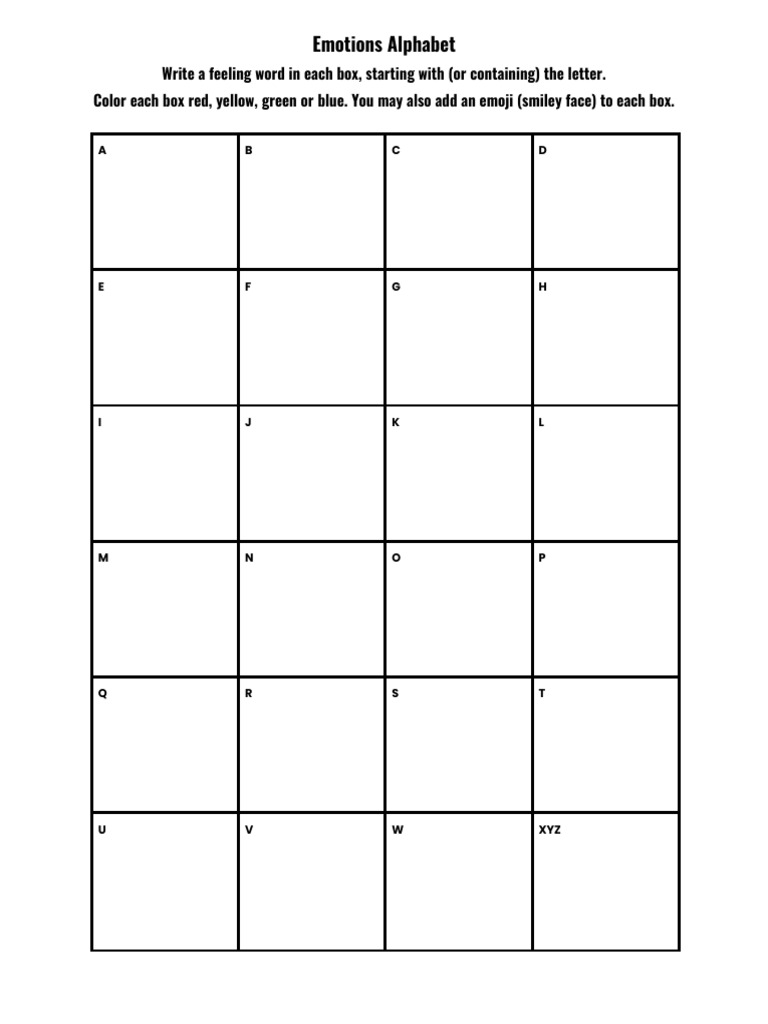 Alphaboxes Template | PDF