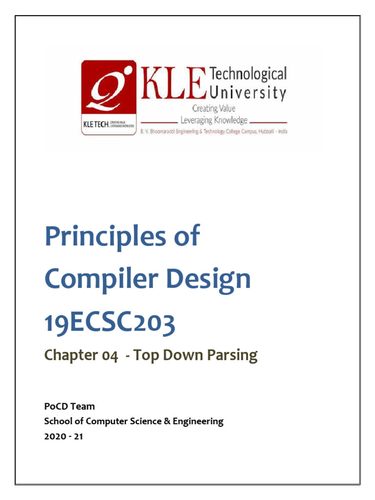 PoCD Week 05 Chapter 04 Handouts | PDF | Parsing | Theoretical Computer Science