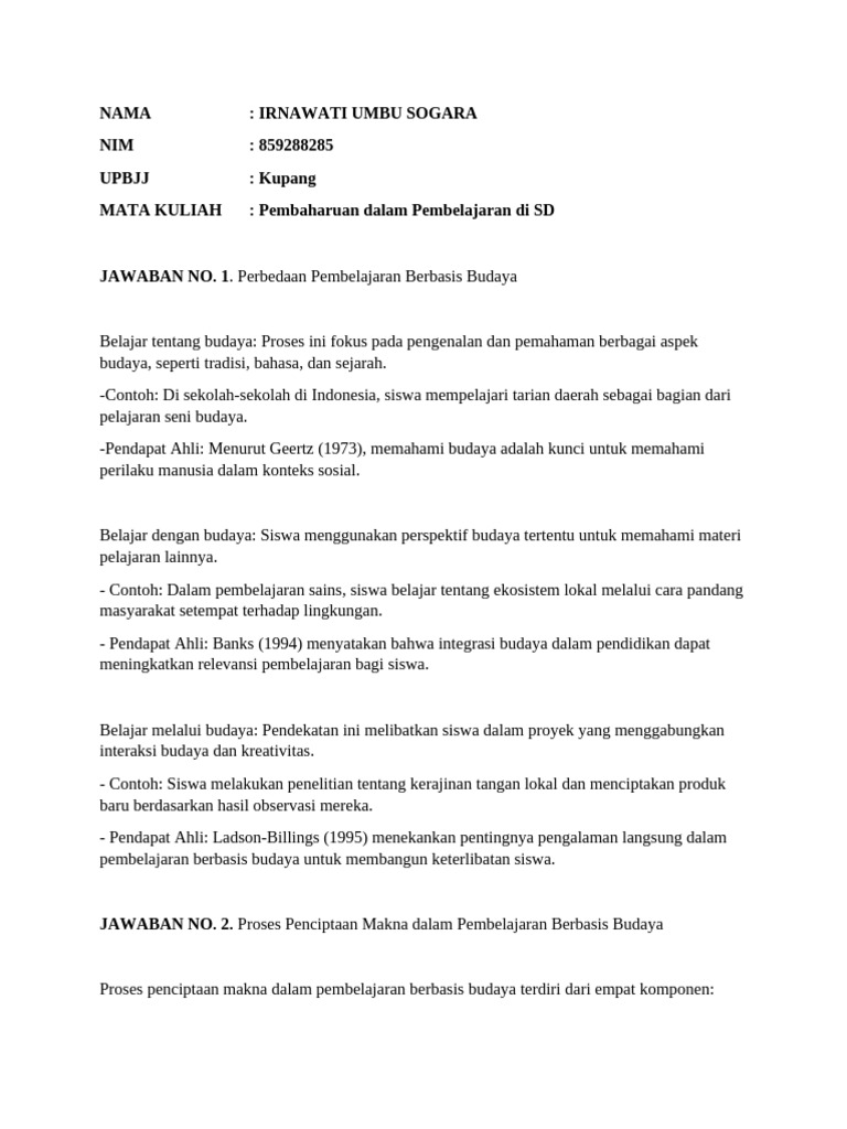 Tugas 2 Irna Pembaharuan DLM Pembelajaran | PDF