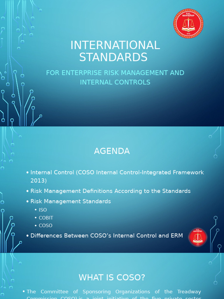 Erm and Ic Standards-Emine Ersoz | PDF | Internal Control | Risk Management