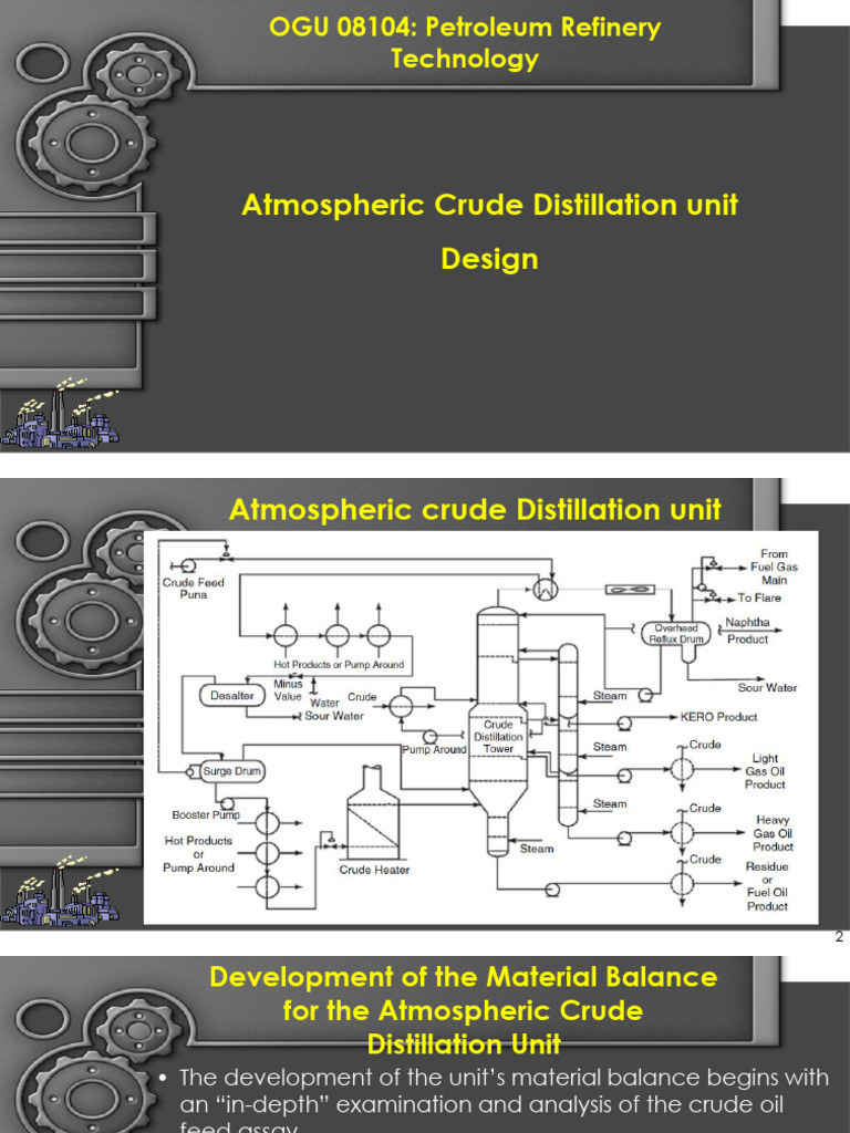 Lecture 4 - Atmospheric Crude Distillation Design - Revised | PDF ...