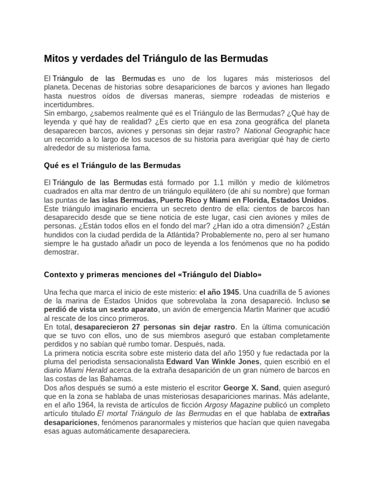 Triangulo de Las Bermudas | PDF | Atlantis