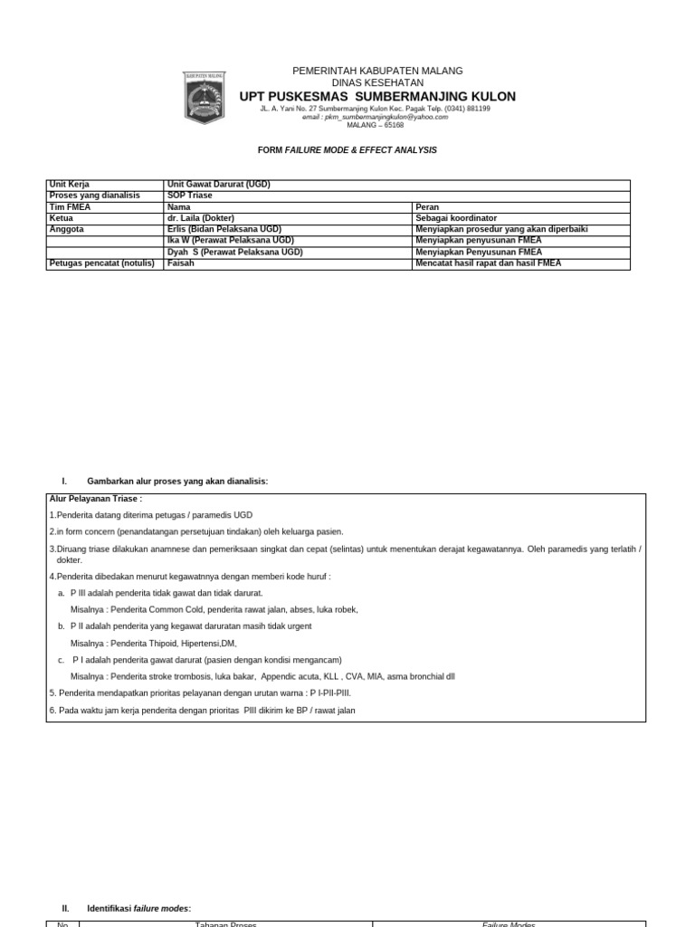 9.1.1.ep 8form Fmea Ugd Sumakul Fix | PDF