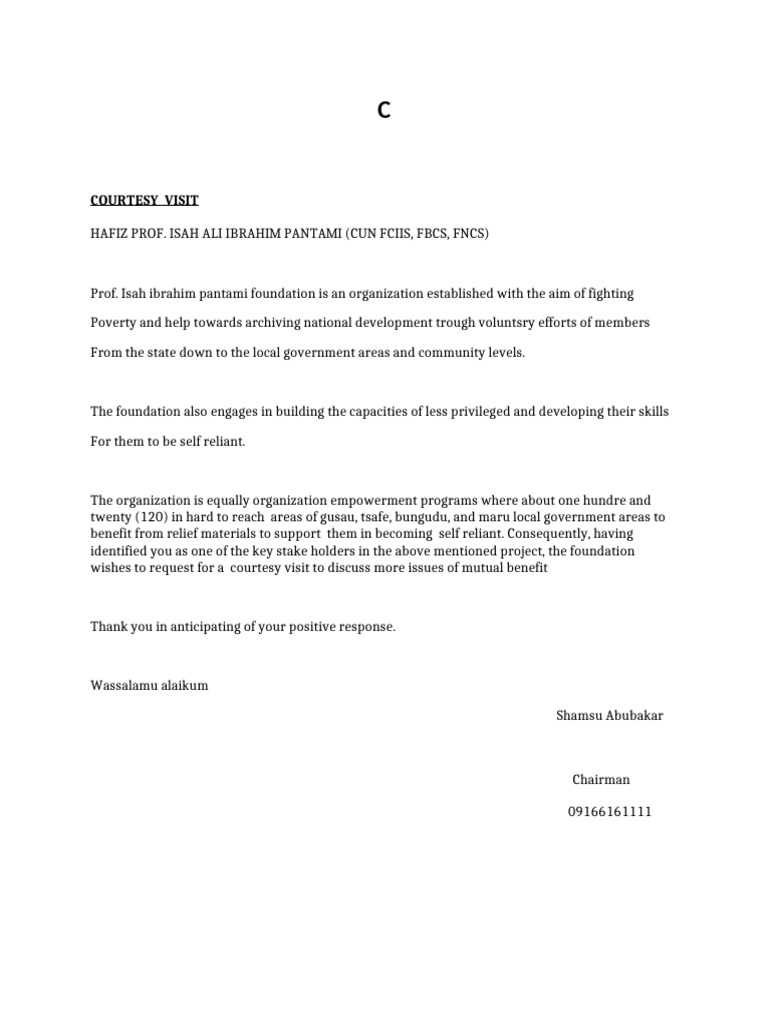 Prof Sheikh Isa Ali Ibrahim Pantami Foundation | PDF