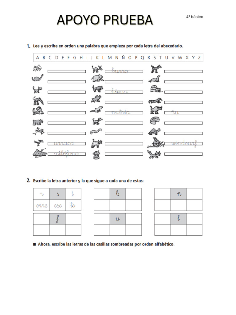 Ejercicios Para Practicar en Casa Uso Del Diccionario | PDF