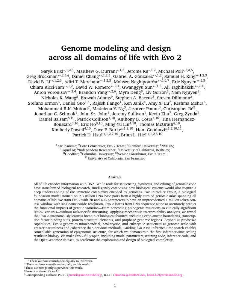 Genome Modeling Design Across All Domains of Life 2025.02.18.638918v1 ...