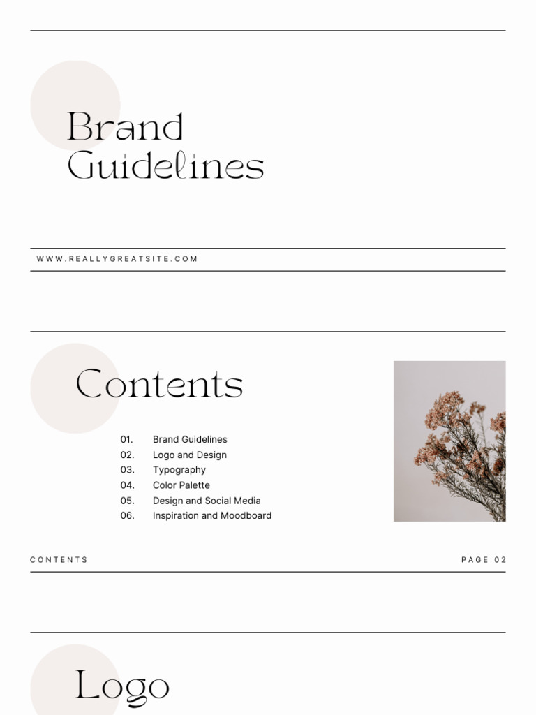 Minimalist Beige Brand Guidelines Presentation | PDF | Typography | Text