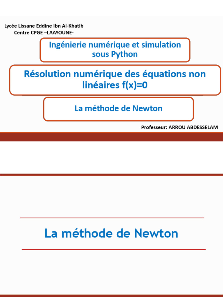Méthode de Newton en Python | PDF