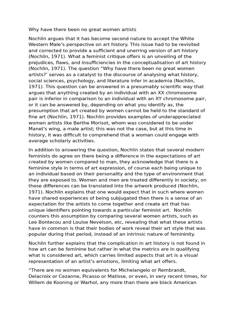 Revisiting Women's Art History | PDF | Feminism | Gender Studies