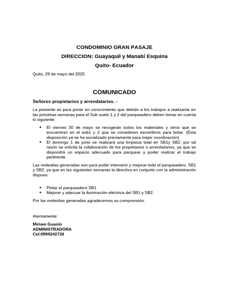 Comunicado | PDF