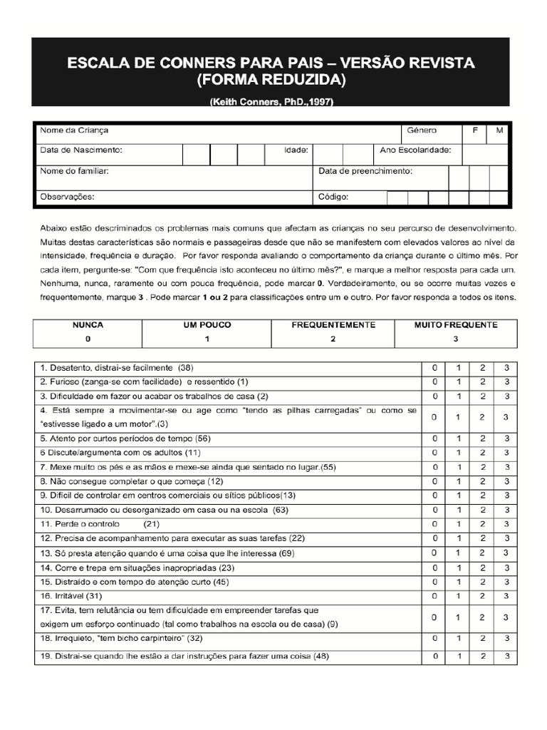 Conners PHDA | PDF