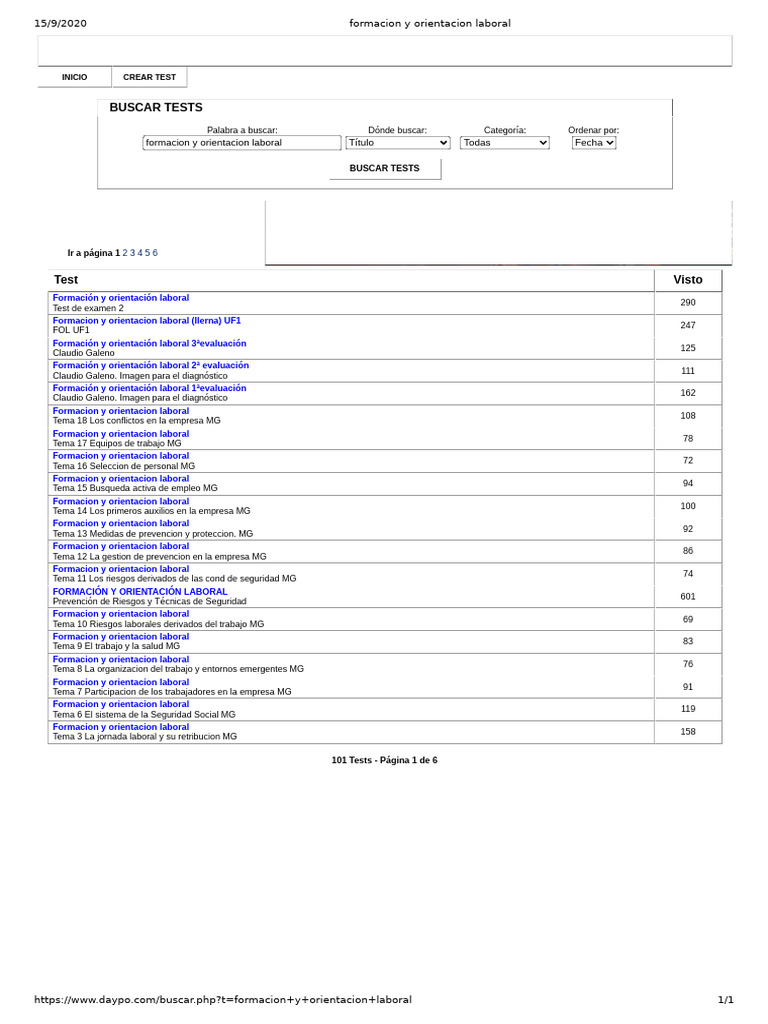 Formacion y Orientacion Laboral 1 | PDF