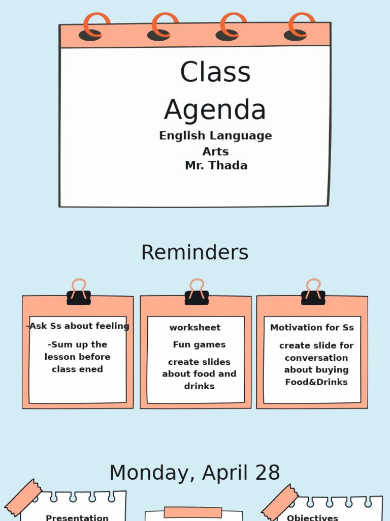 Class Agenda - Beginner 28th | PDF