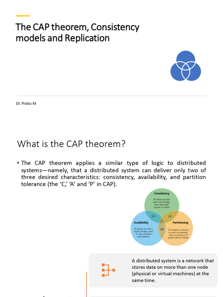 The CAP Theorem, Consistency Models and Replication | PDF | Replication (Computing) | Computer ...