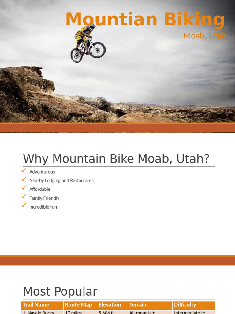 Mountian Biking: Moab, Utah | PDF
