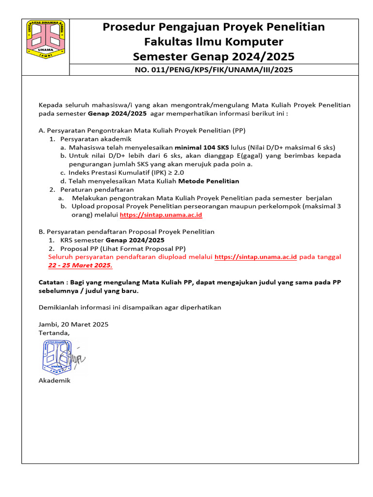 Prosedur Pengajuan Proposal PP Genap 2024 2025 | PDF