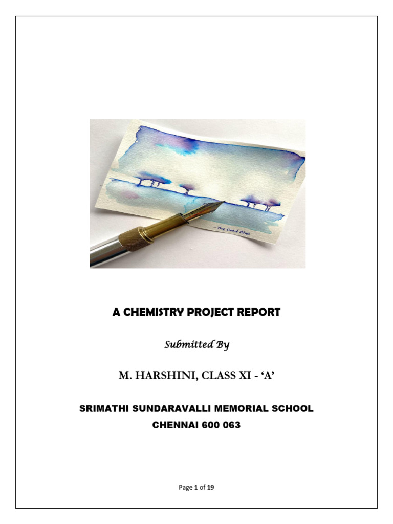 Ink Chromatography Experiment Report | PDF | Chromatography | Thin ...