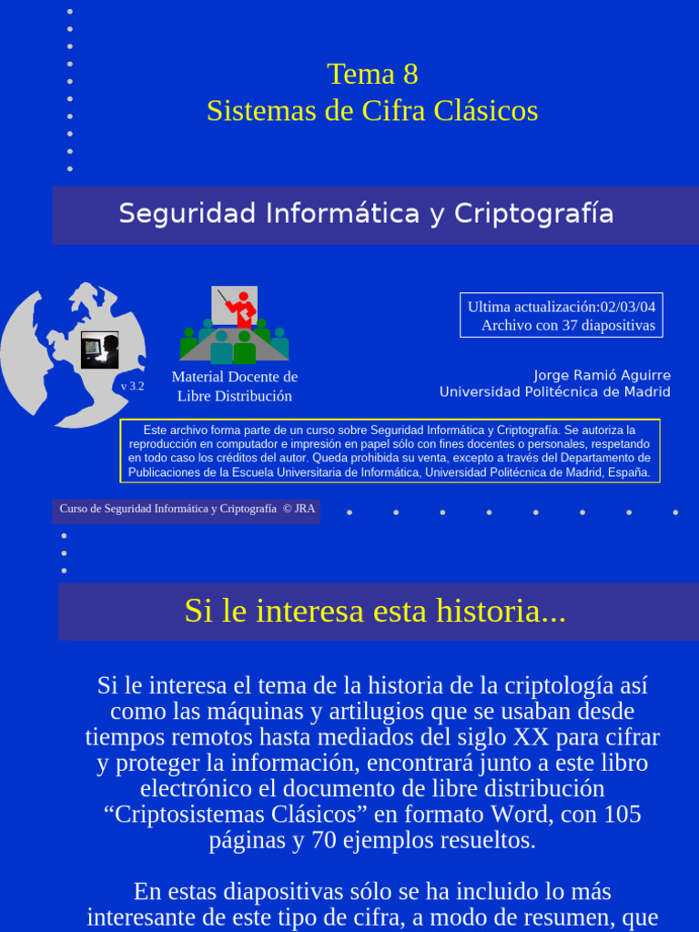 SItema 08 | PDF | Criptografía | Clave (criptografía)