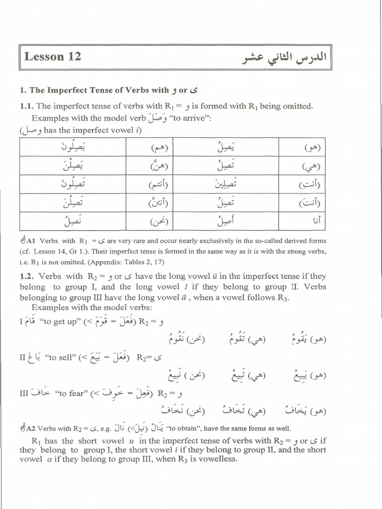 TdA0WxF5RaXBrdImqZD7 - Lesson 12, Standard Arabic | PDF | Grammatical ...
