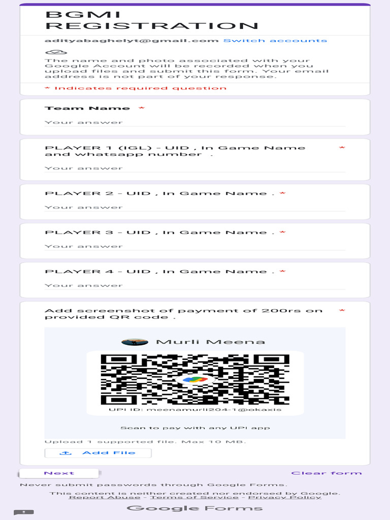 Bgmi Registration | PDF