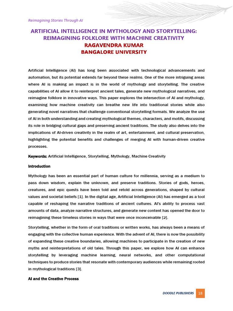 Artificial Intelligence in Mythology and Storytelling: Reimagining Folklore With Machine ...