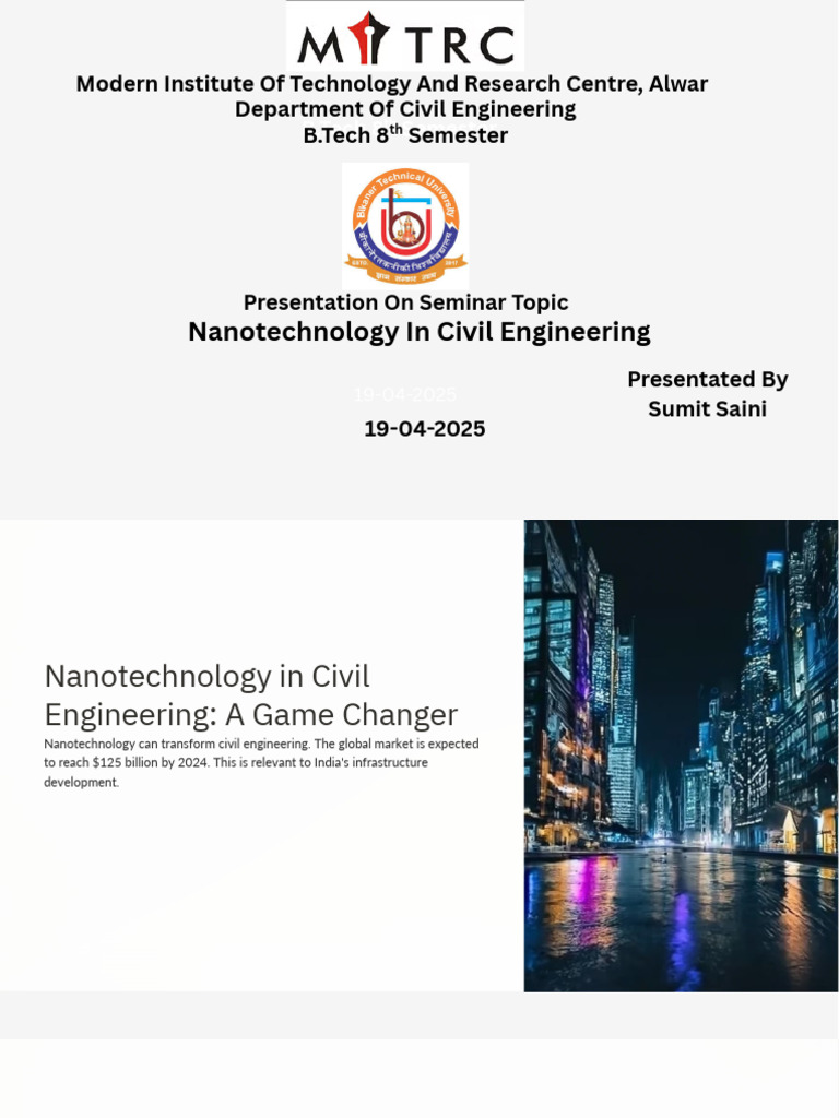 Nanotechnology in Civil Engineering a Game Changer.pdf | PDF | Nanotechnology | Nanomaterials
