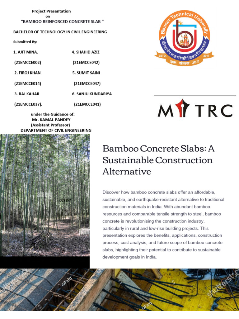 Bamboo Concrete Slabs A Sustainable Construction Alternative 01 | PDF ...