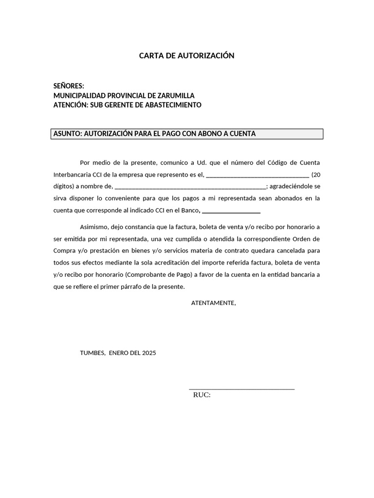 Formato Carta Cci | PDF