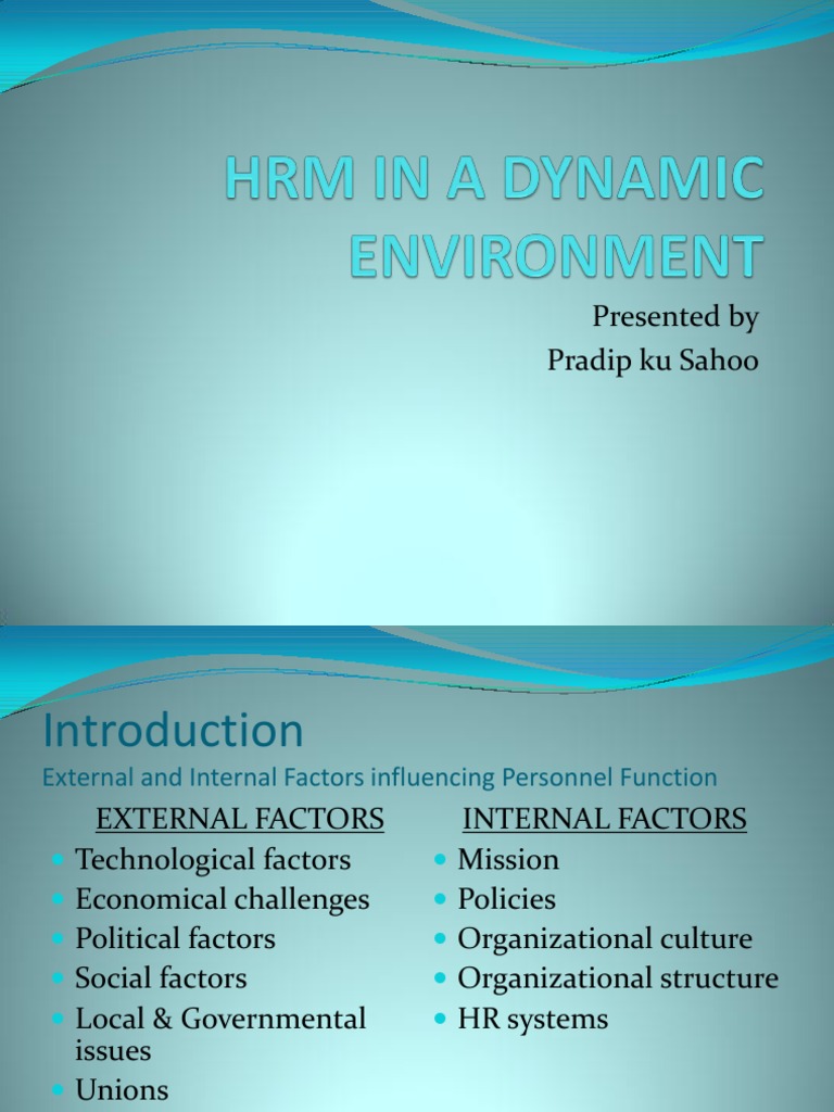 HRM in A Dynamic Environment | PDF | Human Resource Management | Employment