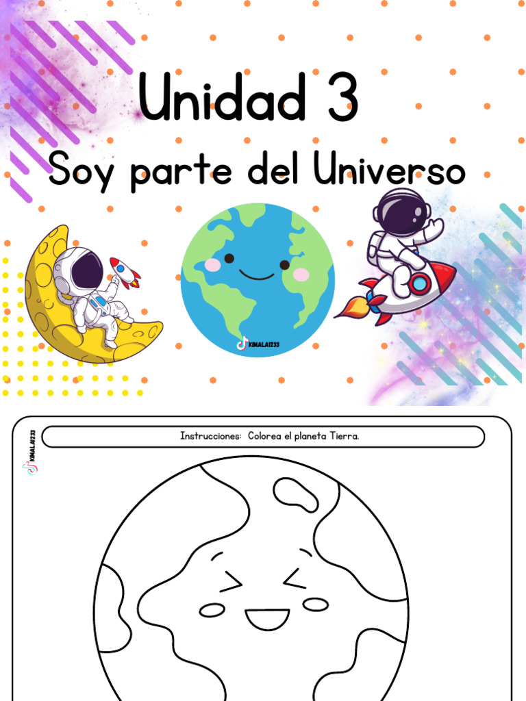 Actividades de Coloreo: Soy Parte del Universo | PDF | Ciencias fisicas ...