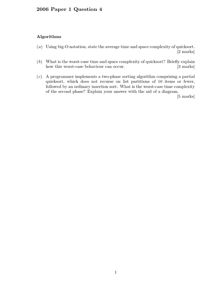 Cambridge-CS Tripos 2006 Paper 01_q4 | PDF