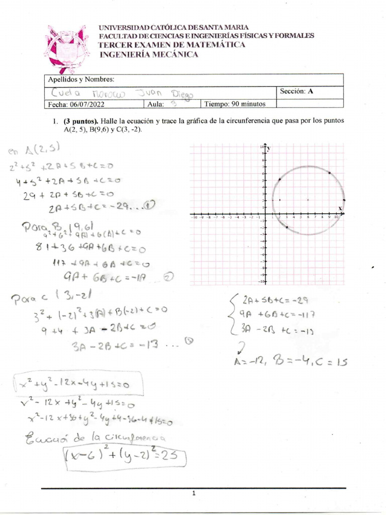 Examen de Mate | PDF