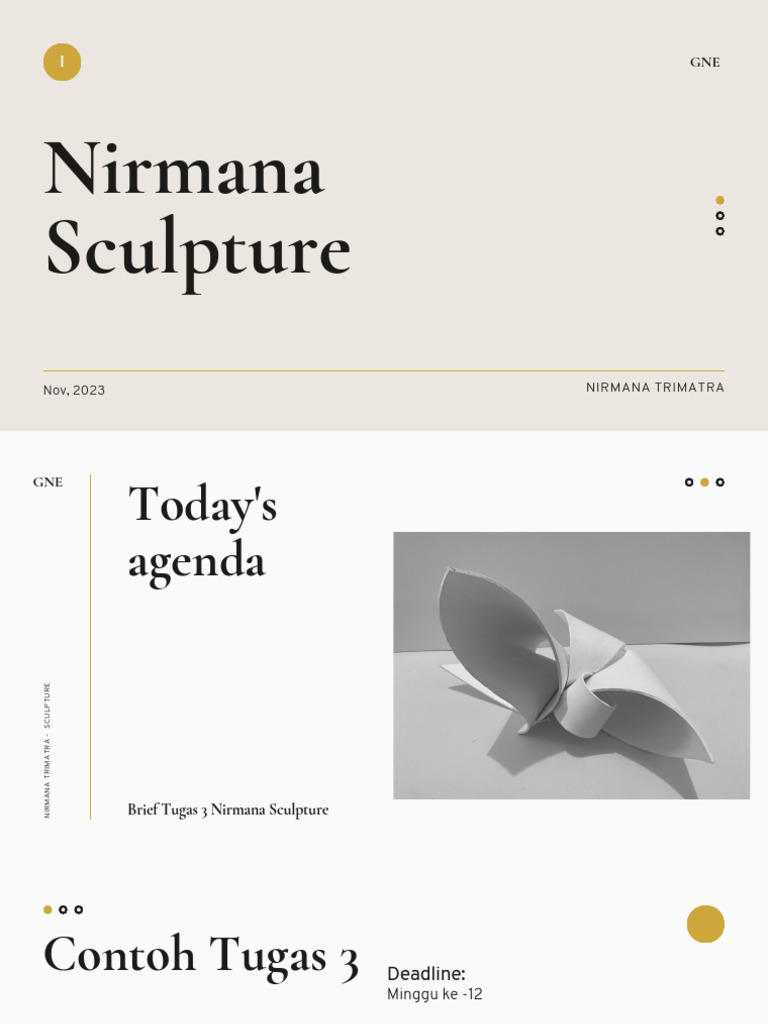 Nirmana Trimatra - Week 9 Nirmana Sculpture Busa Ati | PDF