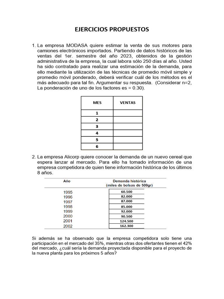 Actividad de Aprendizaje - Ejercicios Propuestos - PDF Secion 11 Administracion | PDF