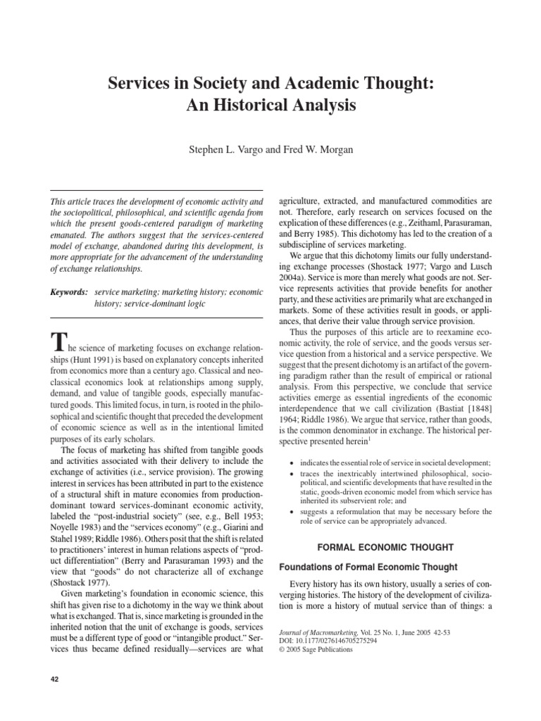 Vargo-Morgan - Services in Society and Academic Thought, An Historical ...