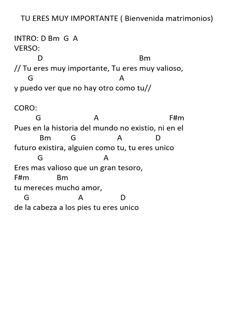Tu Eres Muy Importante D 120bpm | PDF